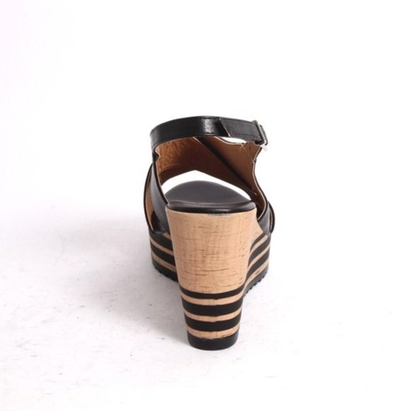 PHIL GATIÈR by REPO | Shoes | Italian Black Leather Slingback Wedge ...